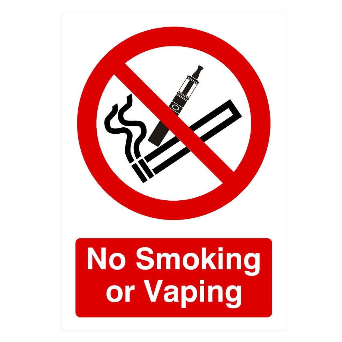 No Smoking or Vaping Sign | Safety Signs
