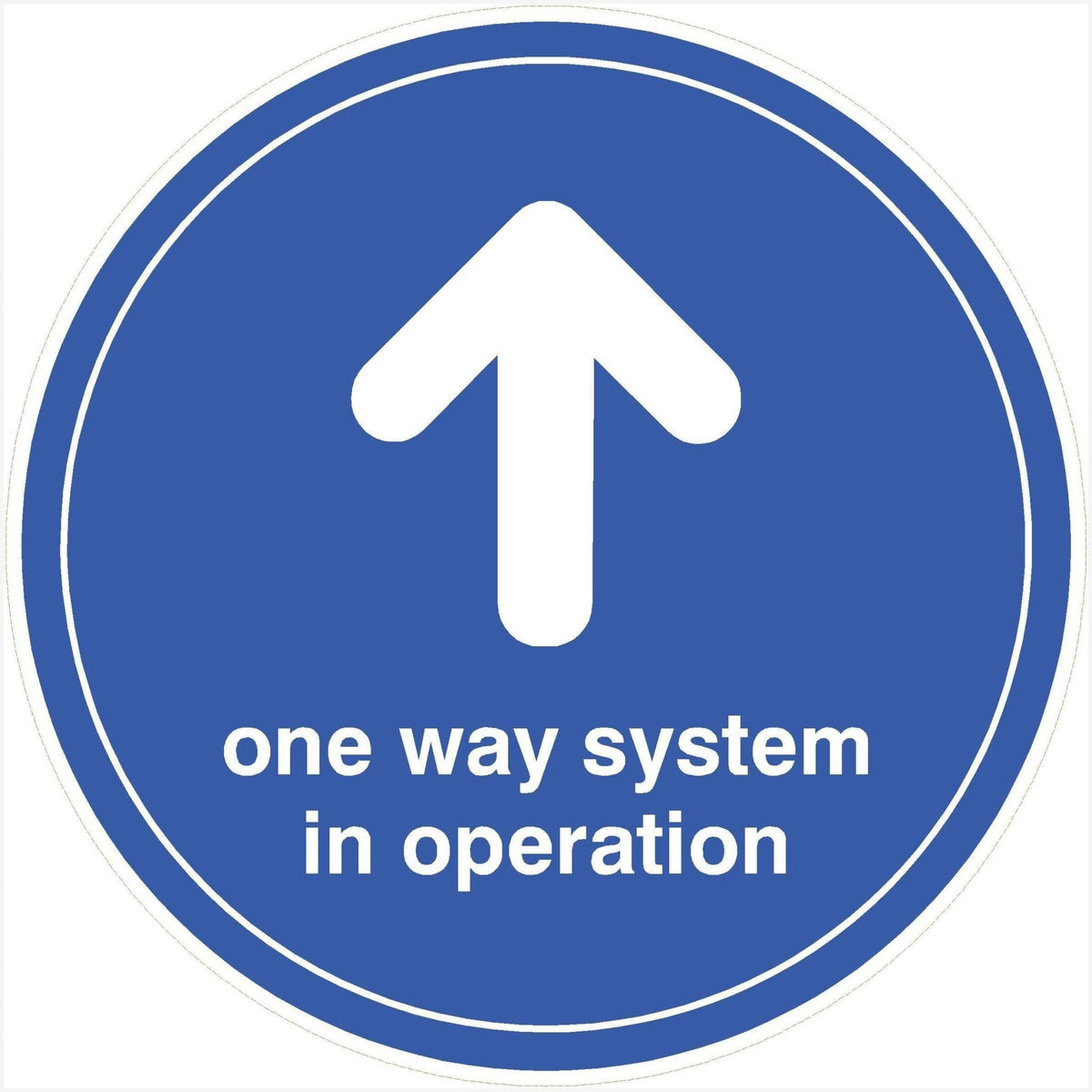 One Way System In Operation Arrow Floor Sticker