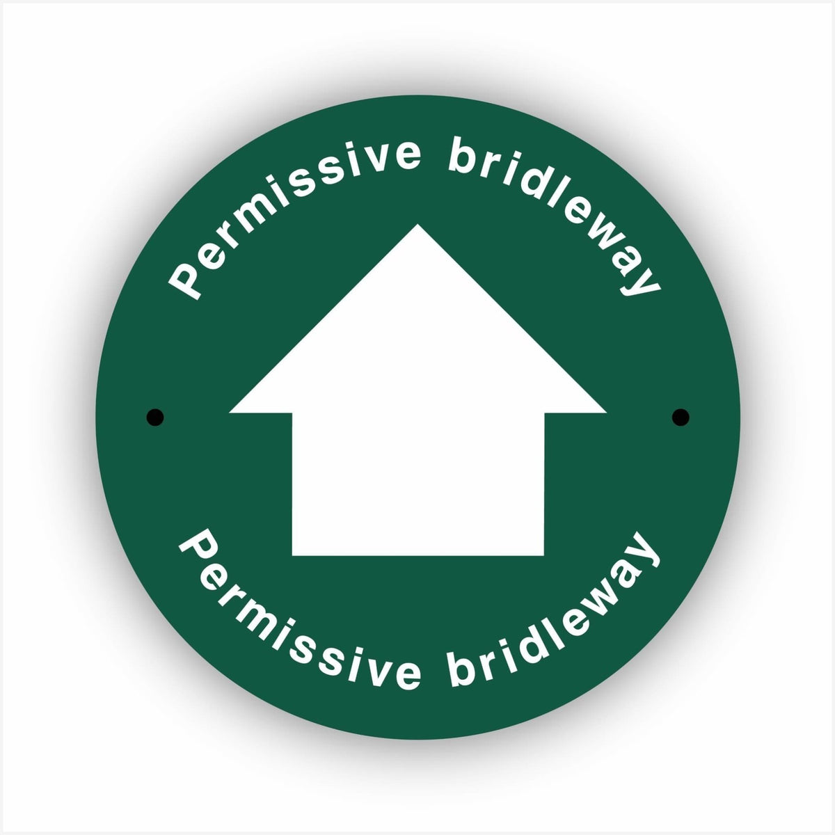 Permissive Bridleway Sign – White Arrow Waymarker