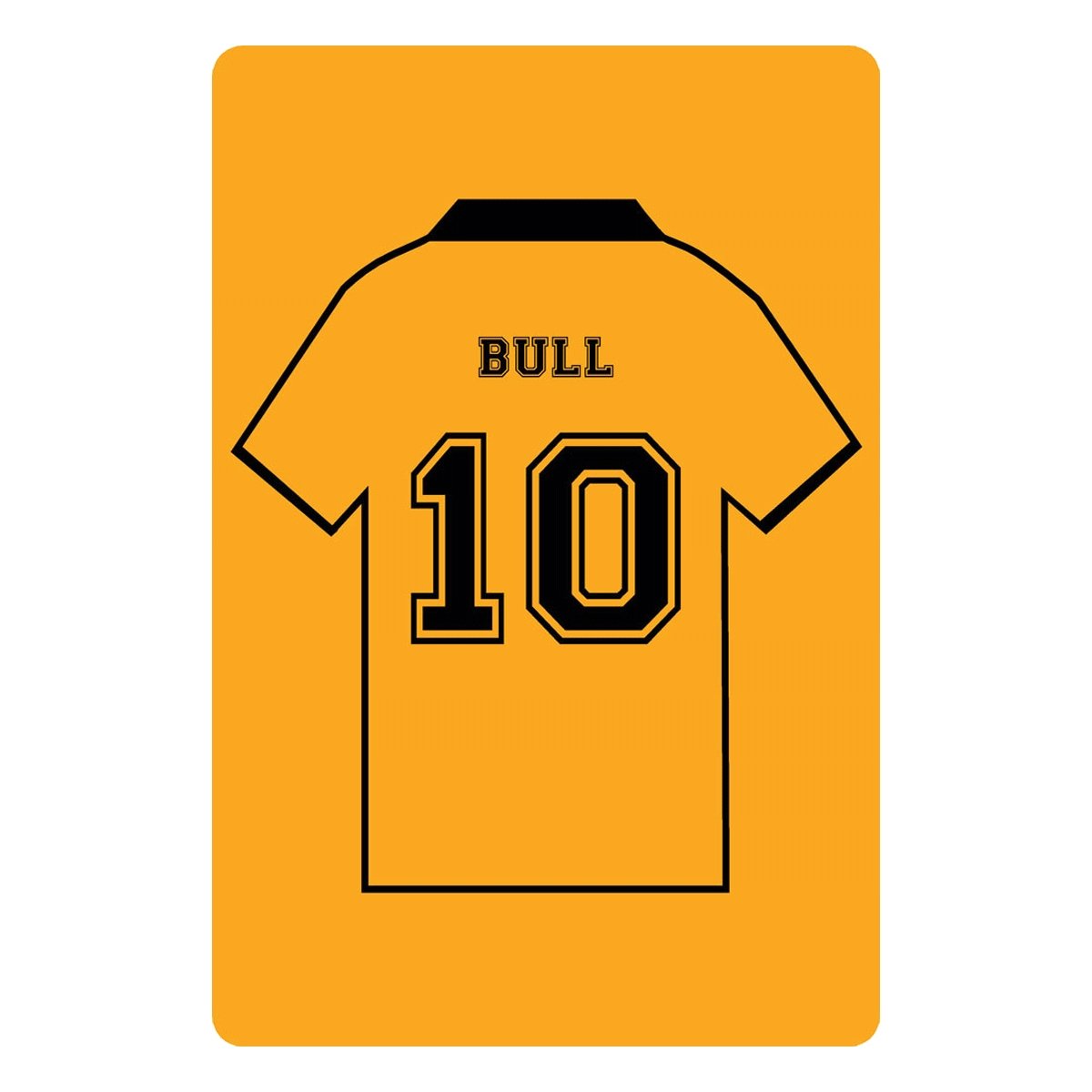 Personalised Football Shirt Sign | Amber and Black Trim