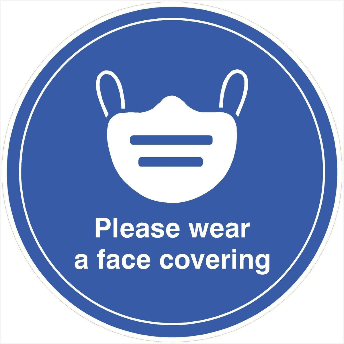 Please Wear A Face Covering Floor Sticker