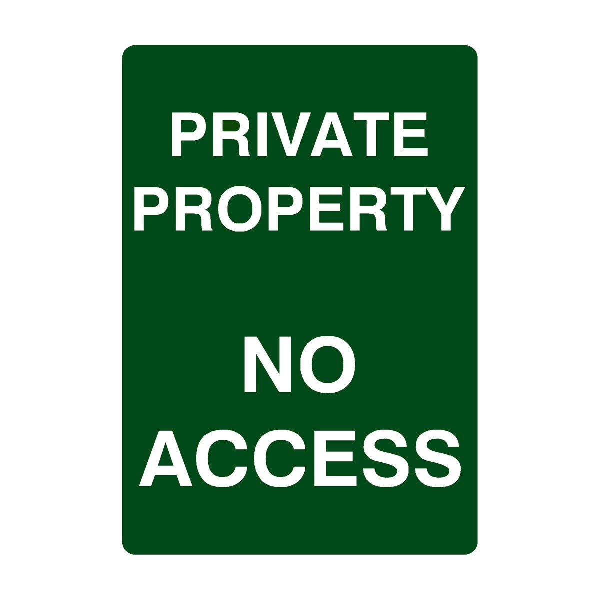 Private Property No Access Sign Portrait