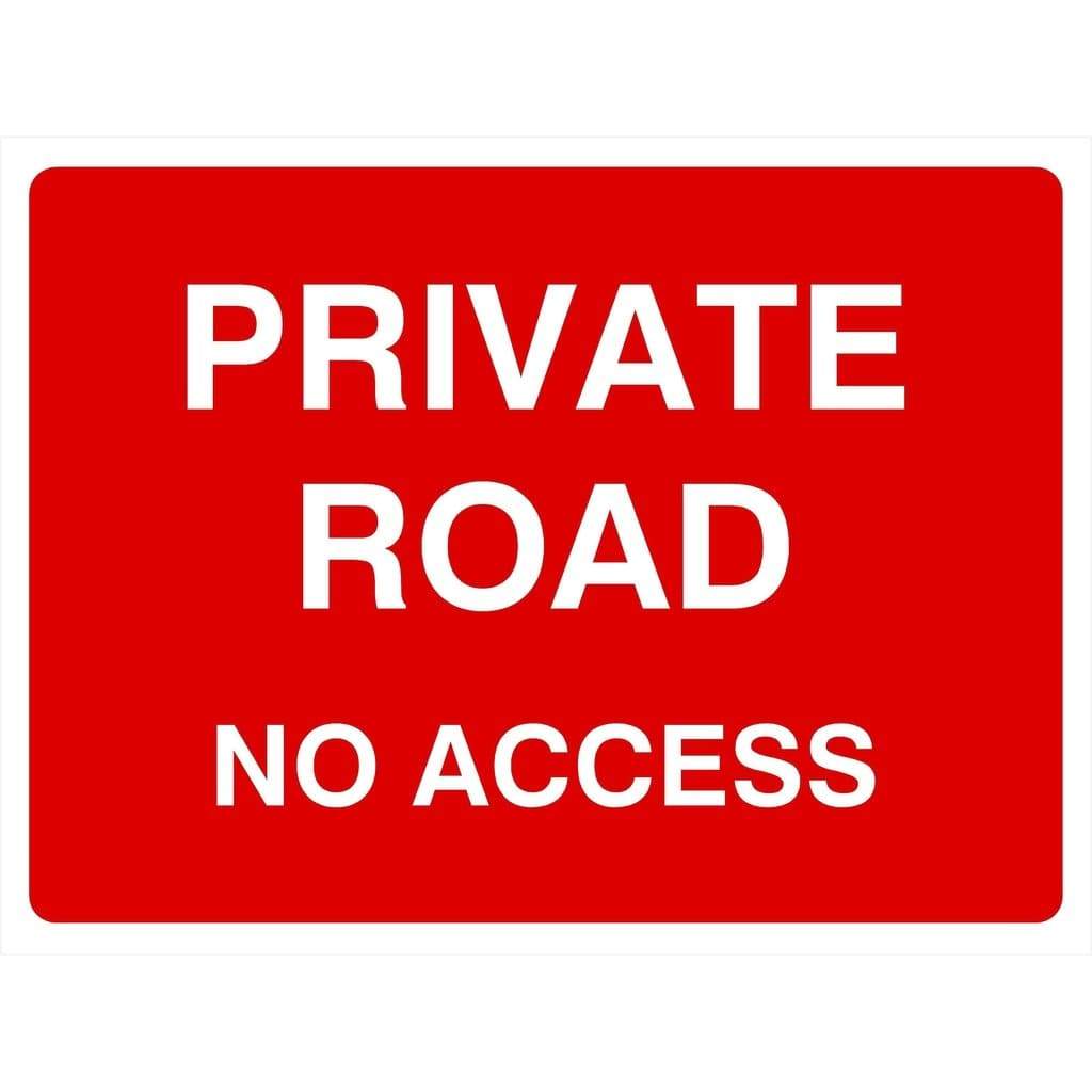Private Road No Access Sign