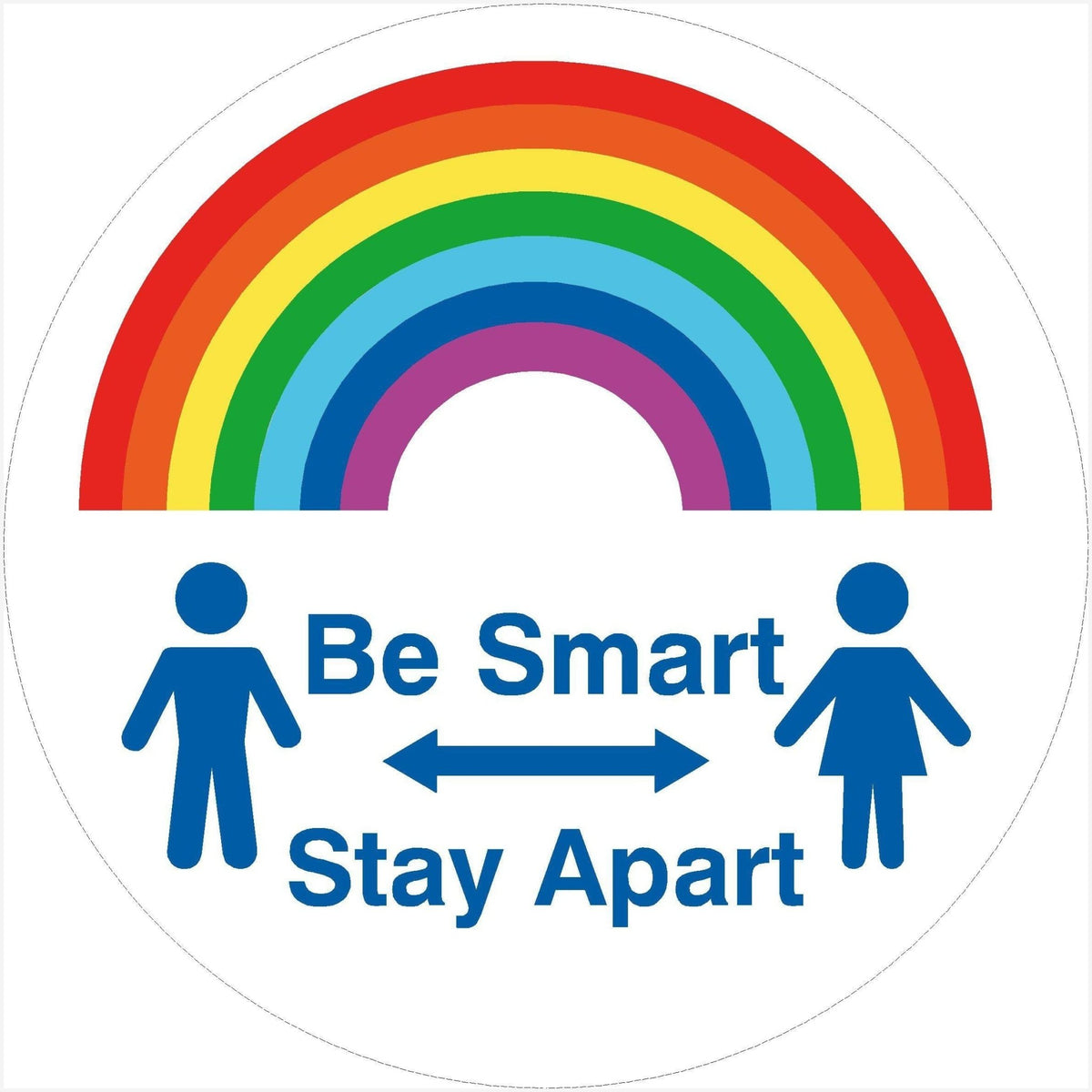 Rainbow Social Distancing Floor Sticker