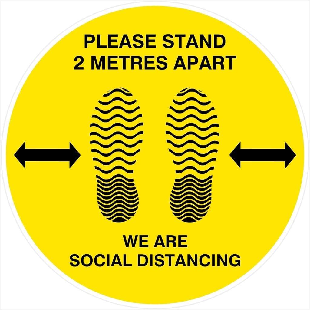 Stand 2 Metres Apart Floor Sticker