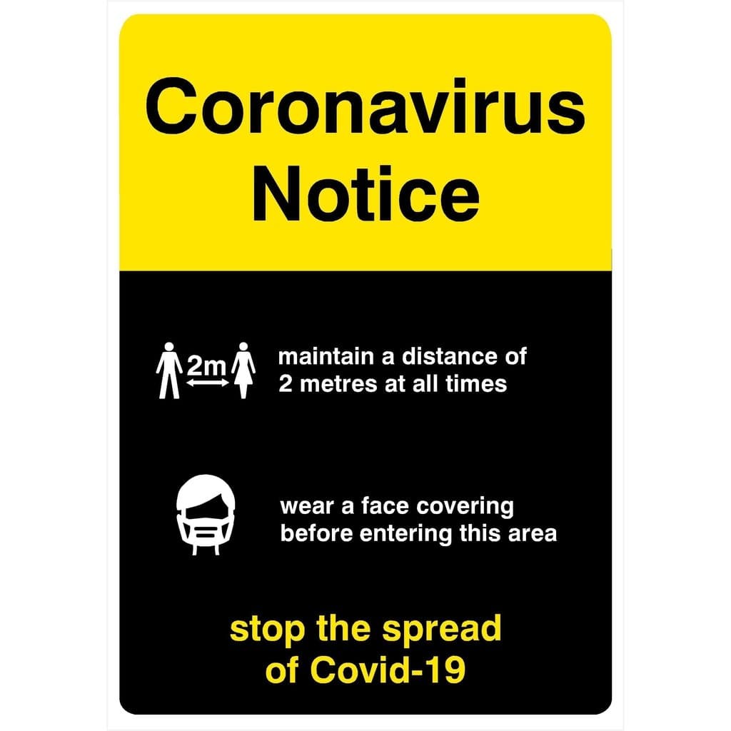 Stop The Spread Of A Virus 2M Sign