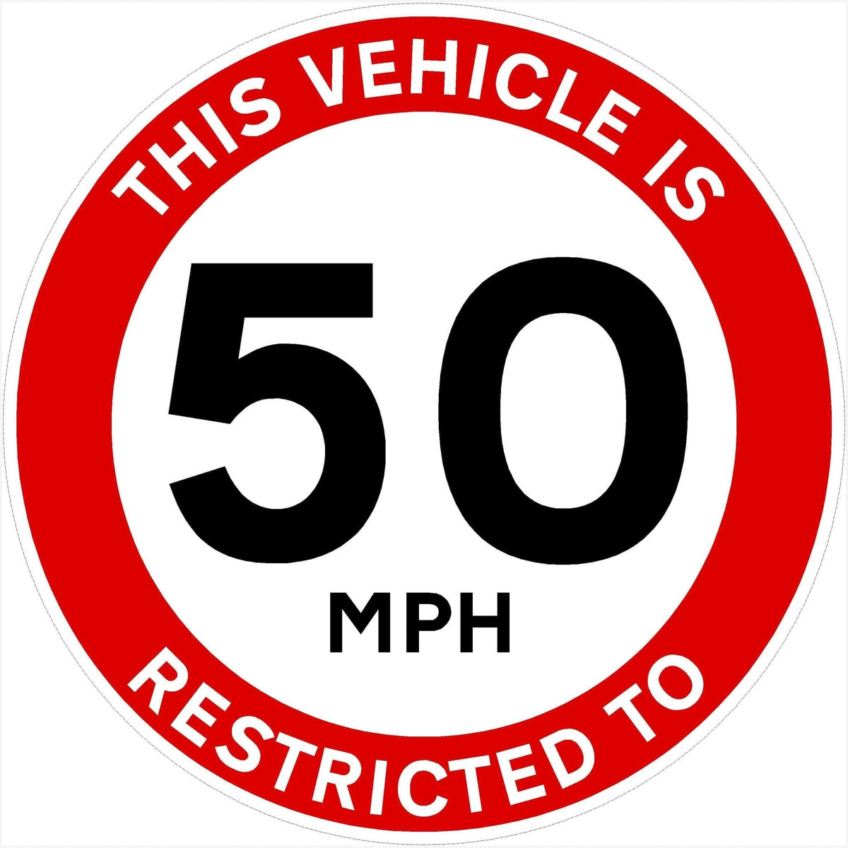 Vehicle Restricted Speed 50 MPH Sign vehicle-restricted-speed-50-mph-sign